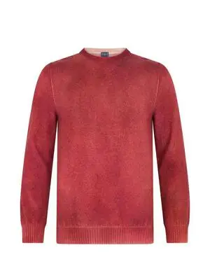 Fedeli Round-neck Cashmere Sweater - Red