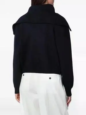 RÓHE Sailor-collar Zip-up Cardigan