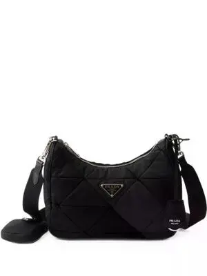 Prada Quilted Re-nylon Shoulder Bag - Black
