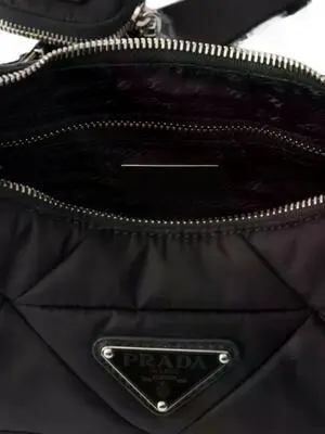 Prada Quilted Re-nylon Shoulder Bag - Black