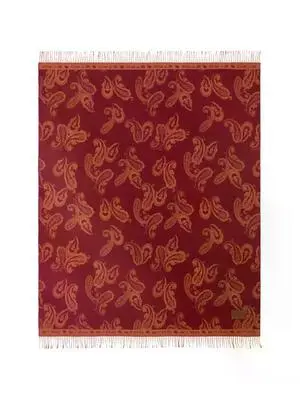 Etro Paisley Jacquard Blanket - Red