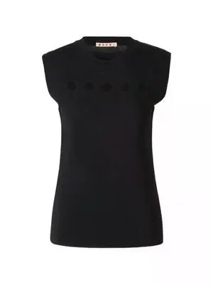 Marni Cut-out Sleeveless Tank Top - Black