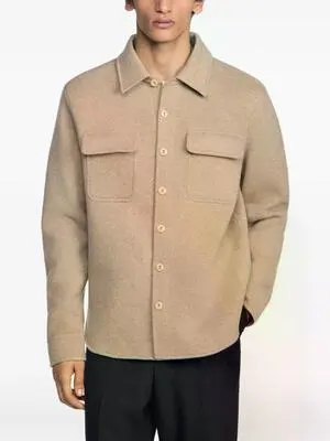 Sandro Boiled Wool Overshirt
