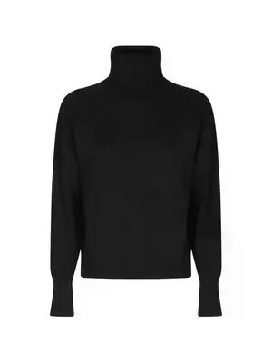 SEMICOUTURE Dahlia Roll-neck Knitted Sweater - Black
