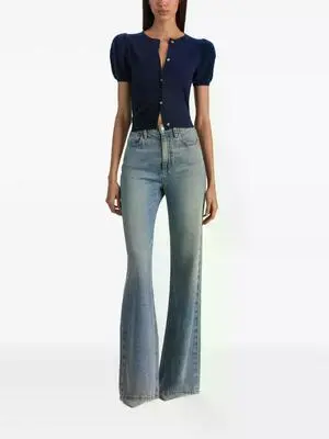 Alice + Olivia Sabine Puff-sleeve Cardigan
