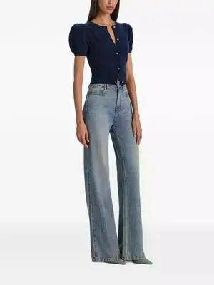 Alice + Olivia Sabine Puff-sleeve Cardigan