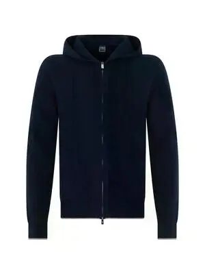 Fedeli Zip-up Cashmere Hoodie - Blue