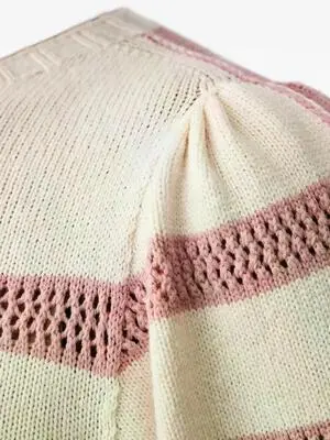 TWINSET Striped Puff-sleeve Sweater