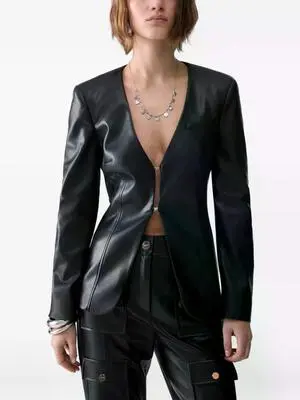 Liu Jo Slim-fit Blazer In Coated Fabric