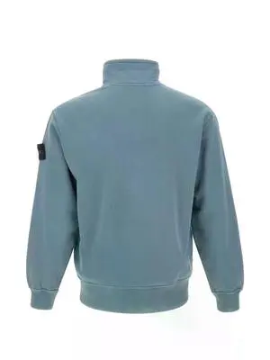 Stone Island 6100021 Brushed Organic-cotton Fleece Sweatshirt - Blue
