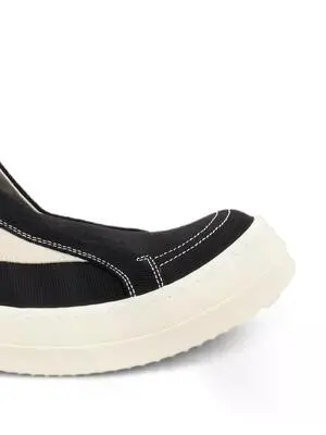 Rick Owens Vintage Contrast-stitch Slip-on Sneakers - Black