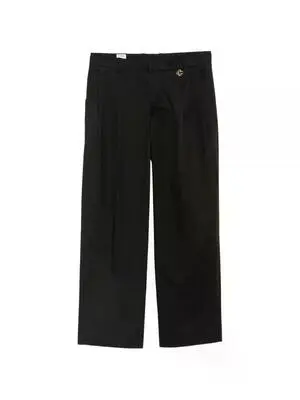 Casablanca Logo-plaque Pleated Trousers - Black