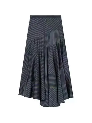 Tory Burch Flared Viscose Skirt - Blue