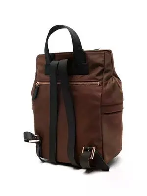 ALEXANDER SMITH Medium Daisy Logo-tape Satin Backpack