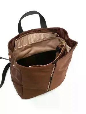 ALEXANDER SMITH Medium Daisy Logo-tape Satin Backpack