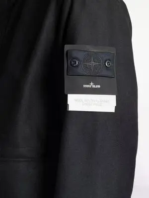Stone Island 4100018 Woll Nylon Flannel_s.i Ghost Jacket - Black