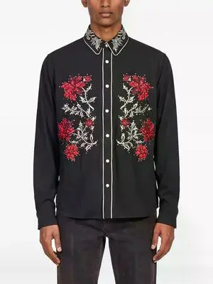 Amiri Floral-embroidered Western Shirt