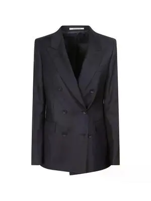 Tagliatore Double-breasted Peaked-lapel Jacket - Blue