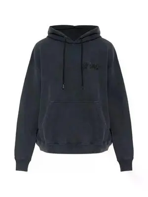 Off-White Logo-embroidered Cotton Hoodie