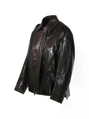 SALVATORE SANTORO Crinkled-finish Leather Jacket