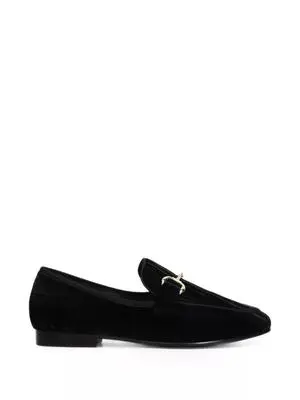 BIBI LOU Ashe Horsebit-detail Velvet Loafers - Black