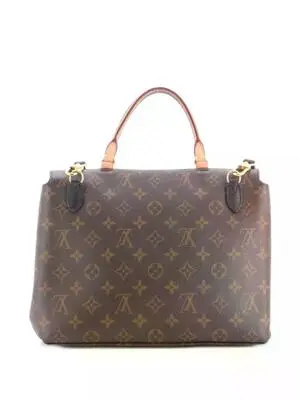 LOUIS VUITTON Marignan Handbag Monogram Canvas With Leather Shoulder Bag - Brown