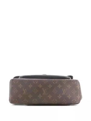 LOUIS VUITTON Marignan Handbag Monogram Canvas With Leather Shoulder Bag - Brown