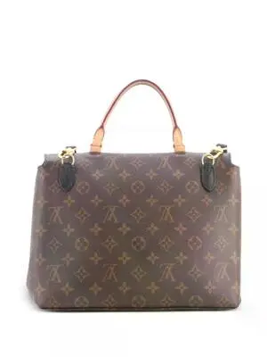 LOUIS VUITTON Marignan Handbag Monogram Canvas With Leather Shoulder Bag - Brown