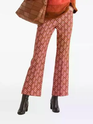 Malìparmi Orbit-print Cropped Trousers - Pink