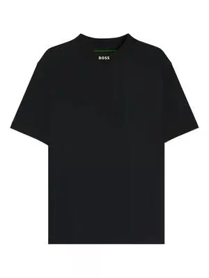 BOSS Mock-neck Cotton T-shirt - Black