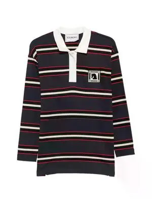 Iceberg Striped Logo-patch Polo Top