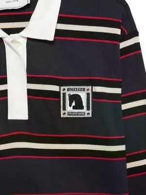 Iceberg Striped Logo-patch Polo Top