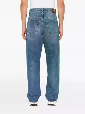 Moncler Straight-leg Logo-patch Jeans