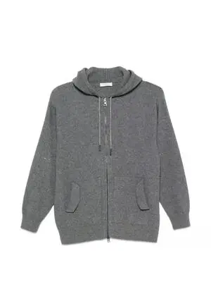 PANICALE Ribbed-knit Zip-up Hoodie