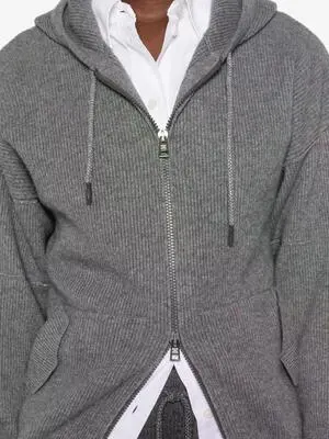 PANICALE Ribbed-knit Zip-up Hoodie