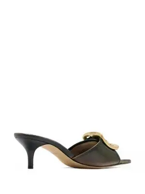 COACH Margot Buckle-detail Leather Sandals - Black