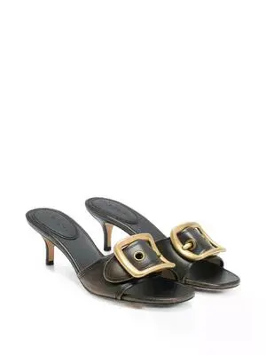 COACH Buckle-detail Leather Sandals - Red