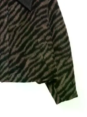 ALYSI Tiger-print Pointed-collar Jacket