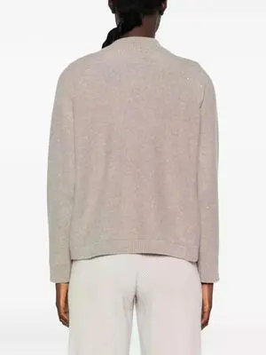 PANICALE Sequin-embellished Button-fastening Sweater