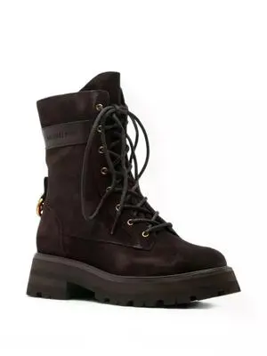 Michael Kors Caleb Suede Combat Boots - Brown