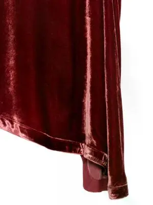 GENTRYPORTOFINO Asymmetric Velvet Top - Red