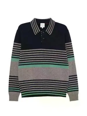 Paul Smith Striped Polo-collar Sweater