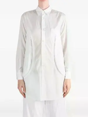 Comme Des Garçons Layered-panel Long-sleeve Shirt - White