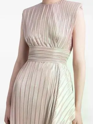 GEMY MAALOUF Plissé Ruffled Dress