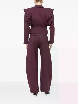 NISSA Wool-blend Barrel Fit Pants