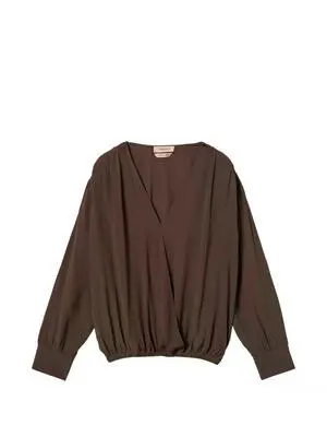 TWINSET Crêpe De Chine Dual-use Blouse - Brown