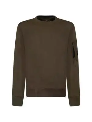C.P. COMPANY Lens-detail Crew-neck Sweater - Brown