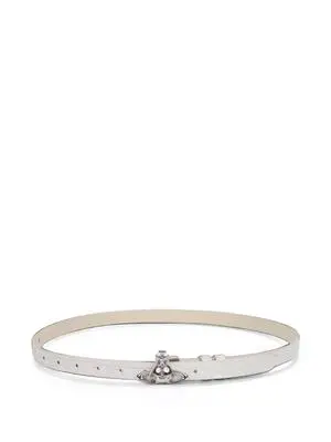 VIVIENNE WESTWOOD Small Orb Croc-effect Leather Belt