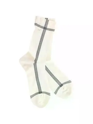 ANTIPAST Check-pattern Knitted Socks - Neutrals