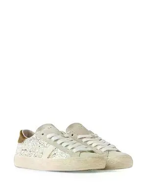 D.a.t.e. Hill Glitter-embellished Panelled Sneakers